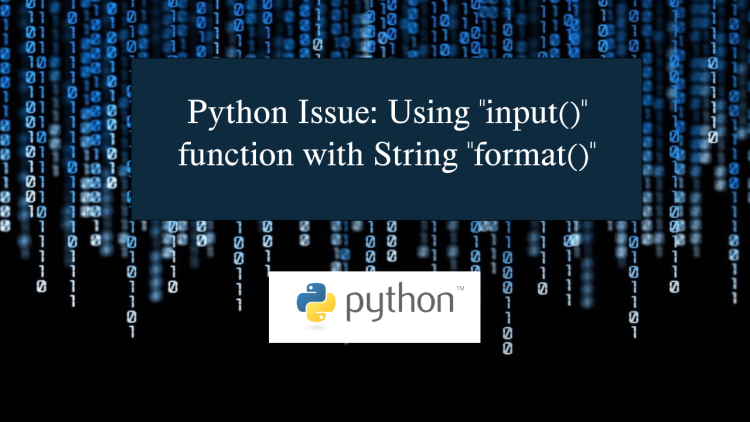 Python Issue Using Input Function With String Format Sourcecodester